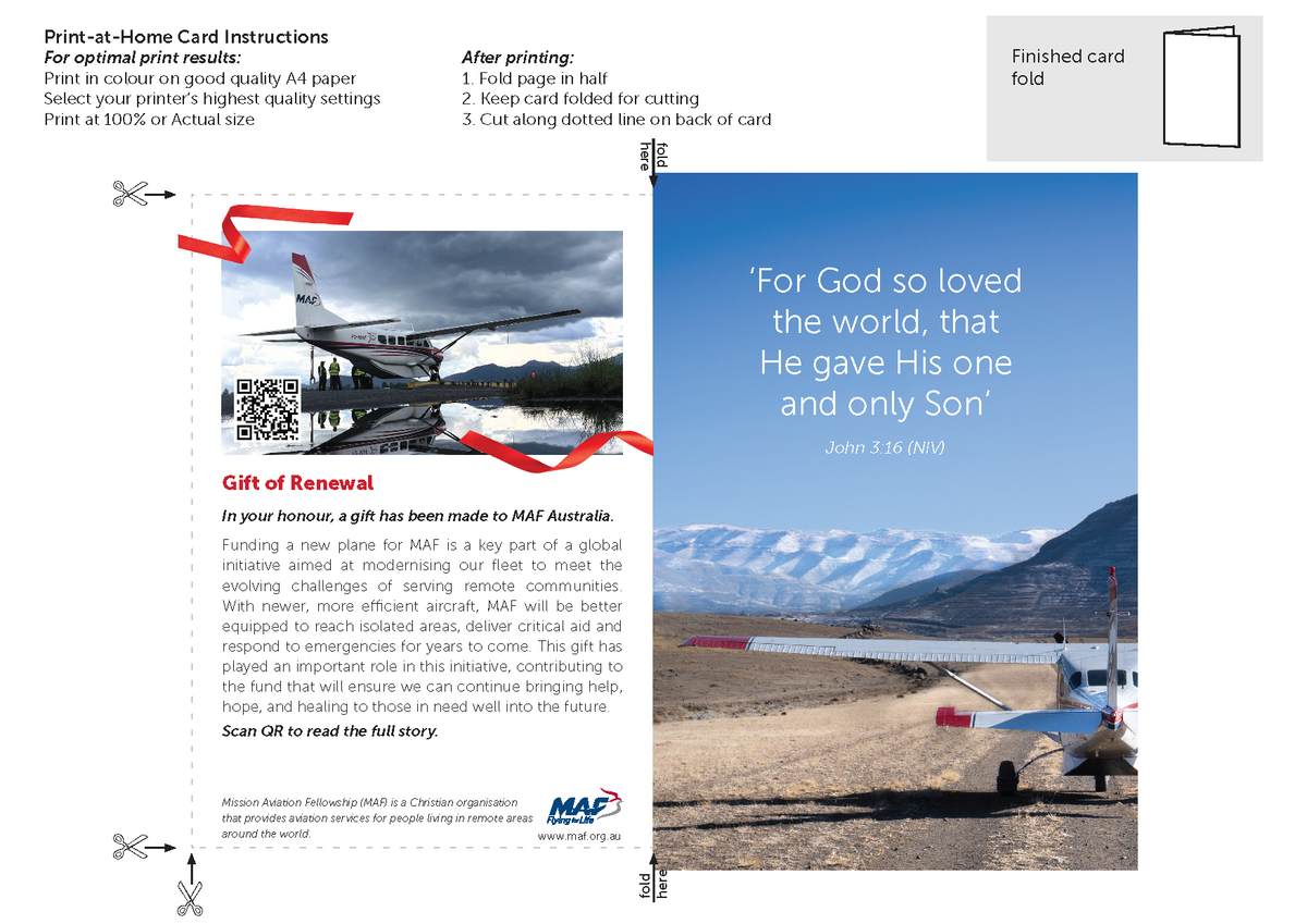 Gift of Renewal – MAF Gifts