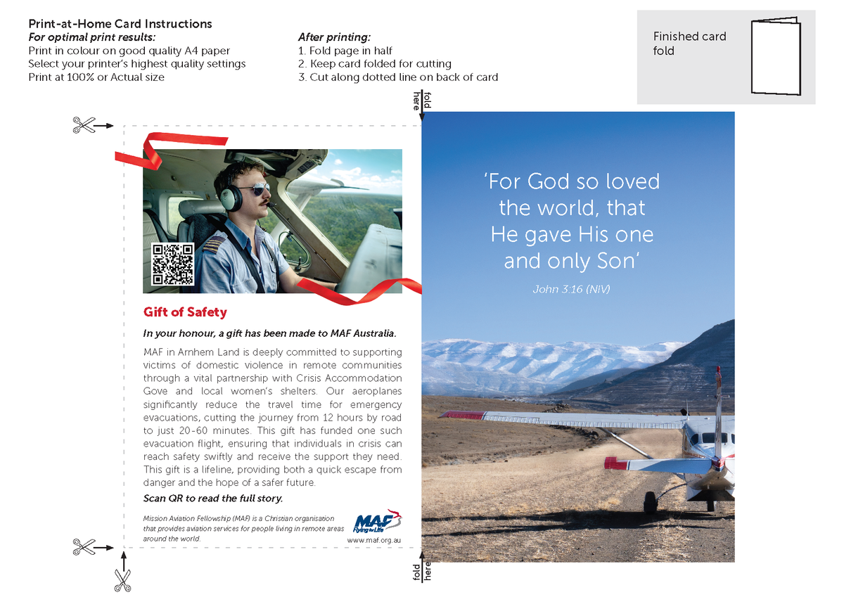 Gift of Safety – MAF Gifts