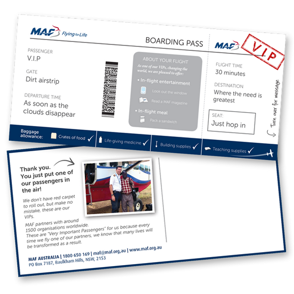 Boarding Pass – MAF Gifts